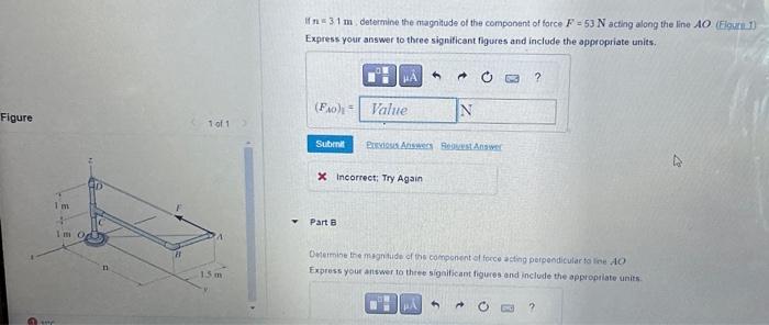 Solved If n=31 m, determine the magnitude of the component | Chegg.com