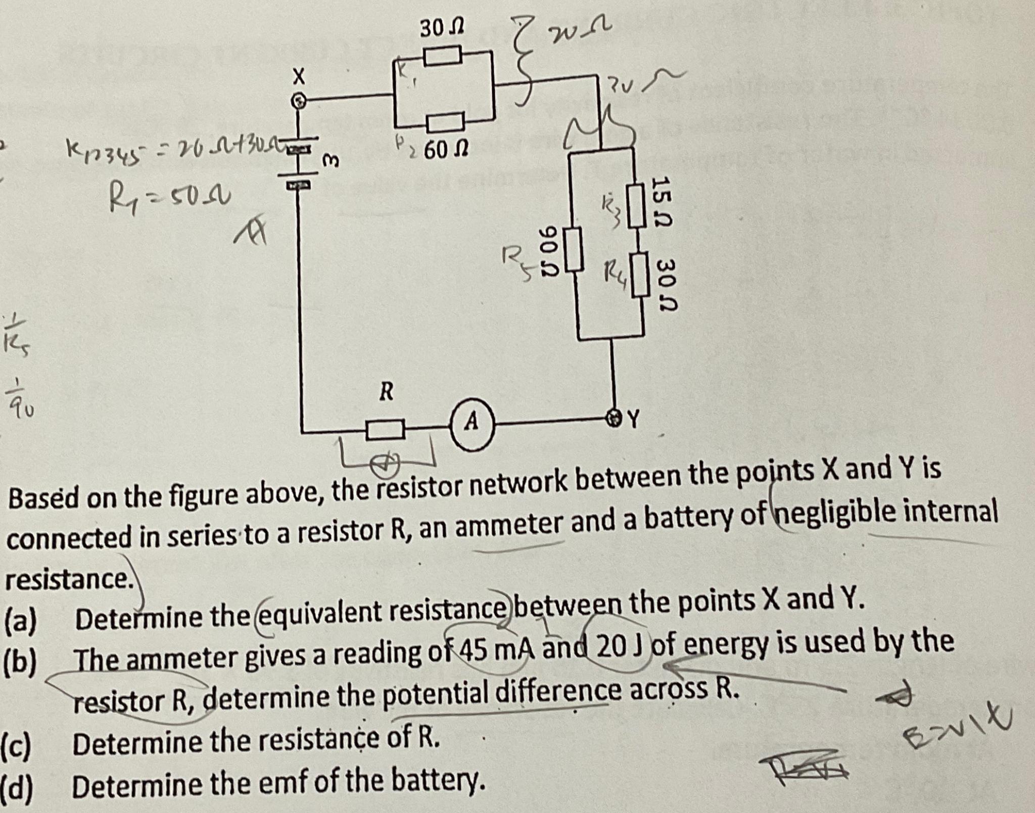 Based on the figure above, the resistor network | Chegg.com