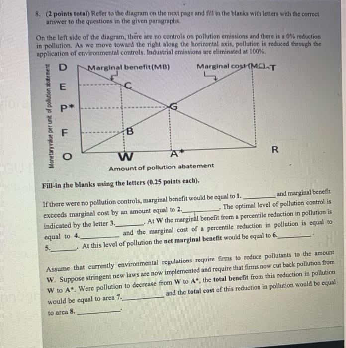 Solved 8. (2 points total) Refer to the diagram on the next | Chegg.com