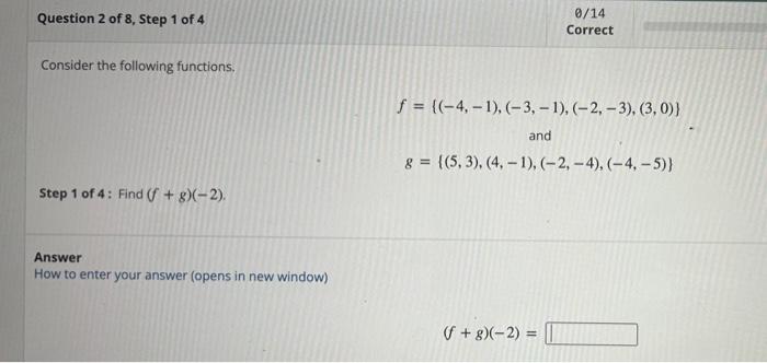 Solved Consider the following functions. | Chegg.com