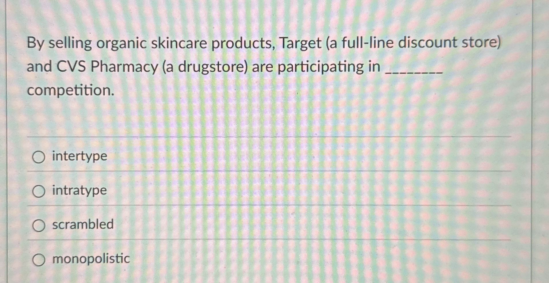 Solved By selling organic skincare products, Target (a | Chegg.com