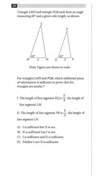 Solved Triangle LMN and triangle PQR each have an angle | Chegg.com