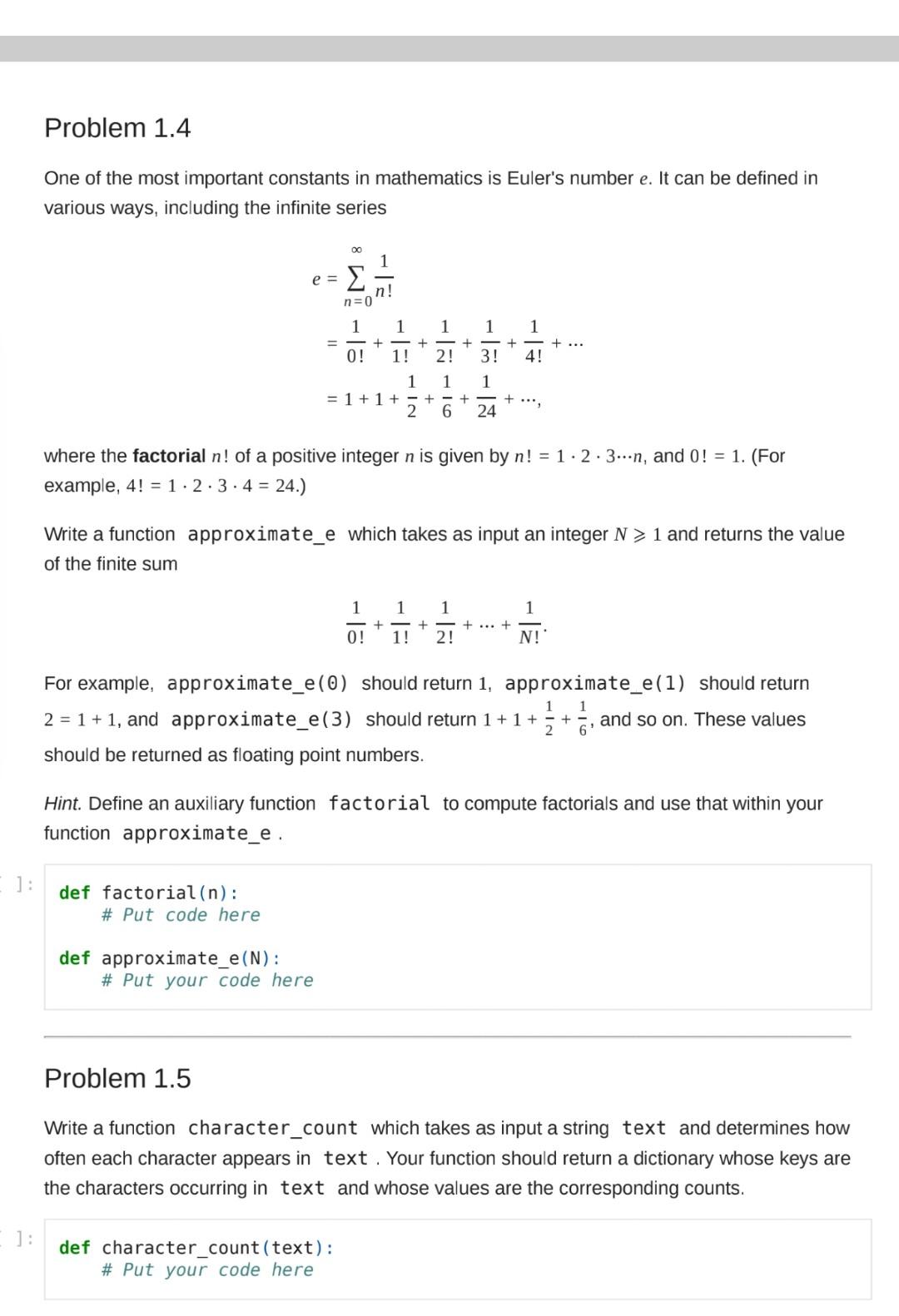 Solved Problem 1.4 One of the most important constants in | Chegg.com