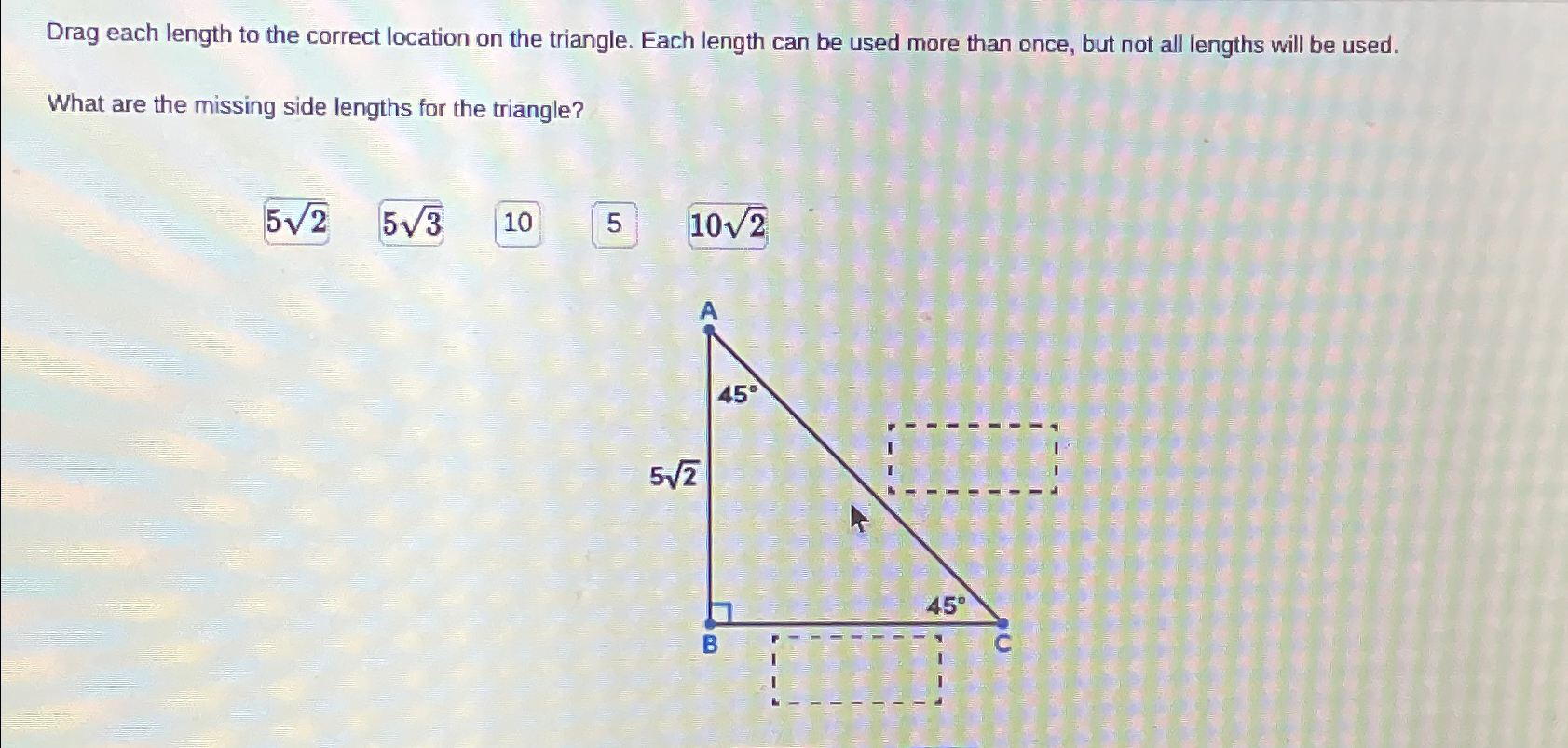 Solved Drag each length to the correct location on the | Chegg.com