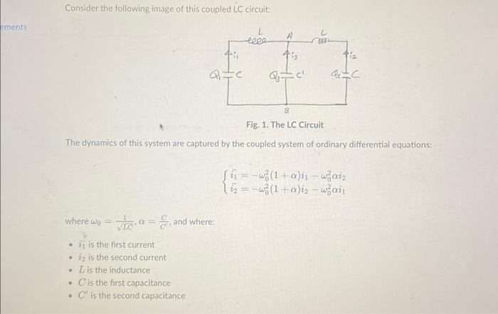 Consider the following image of this coupled LC | Chegg.com
