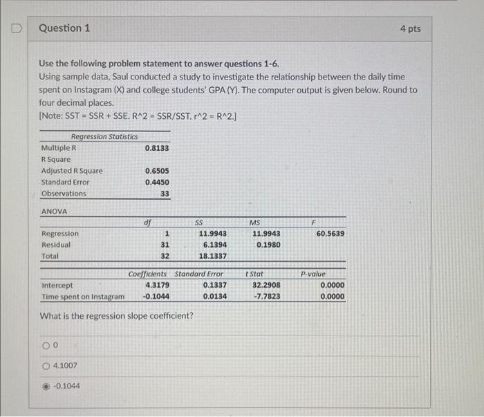 Solved Use the following problem statement to answer | Chegg.com