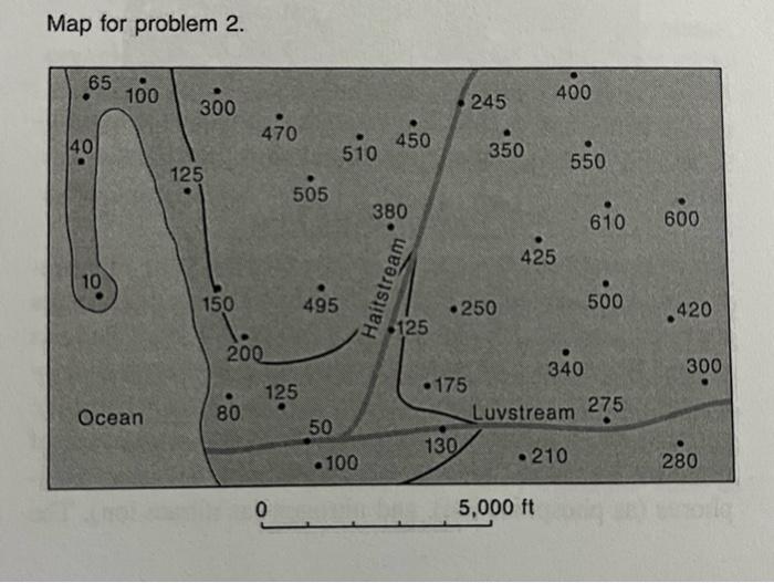 Solved 2. Make a topographic map by contouring the following | Chegg.com