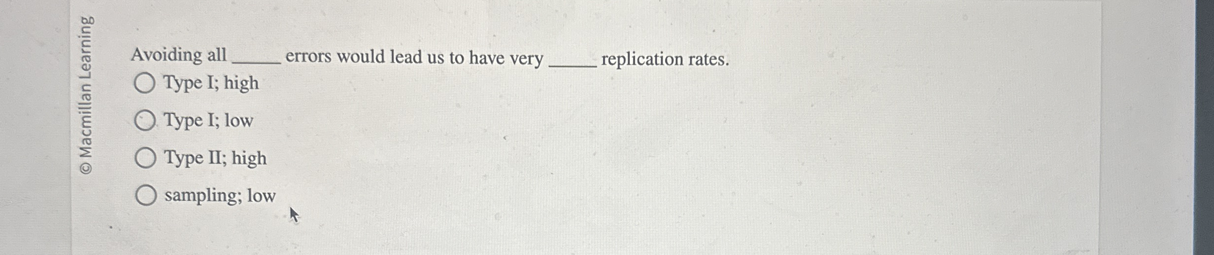 Solved Avoiding allerrors would lead us to have | Chegg.com