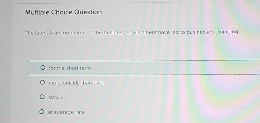 Solved Multiple Choice QuestionThe latest transformations of | Chegg.com