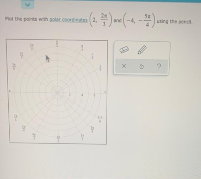 Solved Plot the points with polar coordinates 2, (2 241) ano | Chegg.com