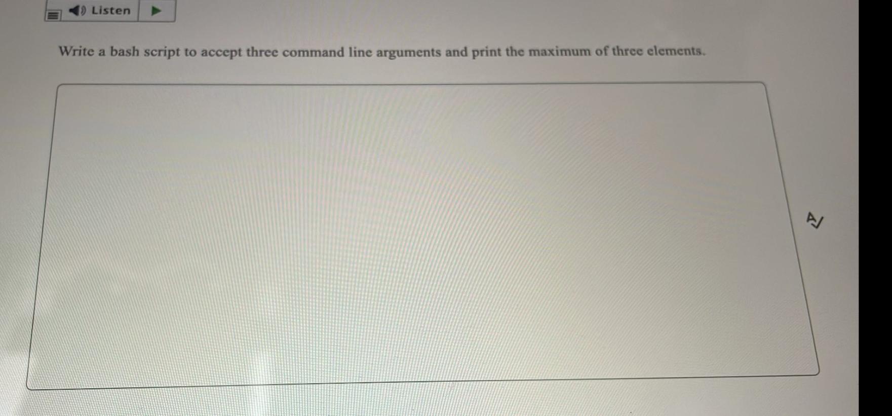 Solved Listen Write a bash script to accept three command | Chegg.com