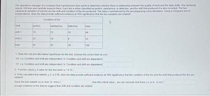 Solved The operations manager of a compuny thut manutactures | Chegg.com