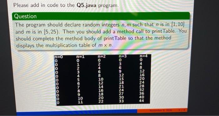 Solved pls write program using java and add code using the | Chegg.com