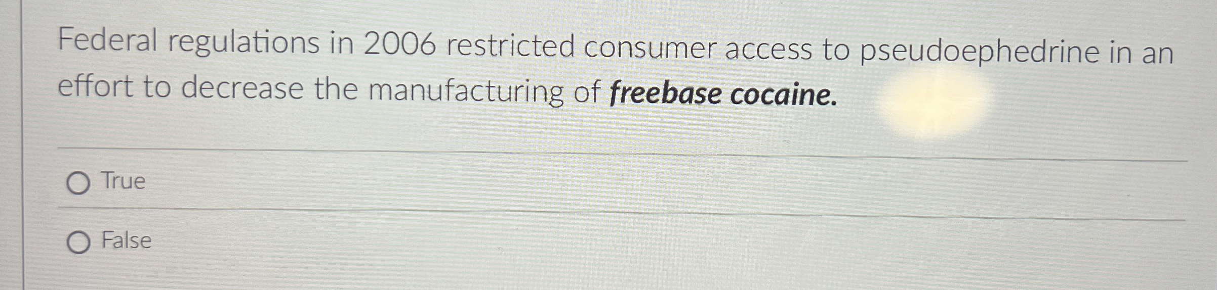 Solved Federal regulations in 2006 ﻿restricted consumer | Chegg.com