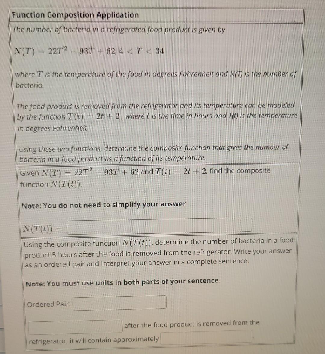 Solved Function Composition Application The number of | Chegg.com
