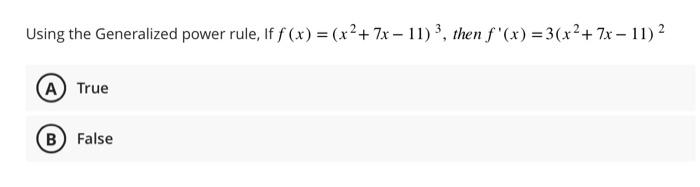 Solved Using the Generalized power rule, If | Chegg.com
