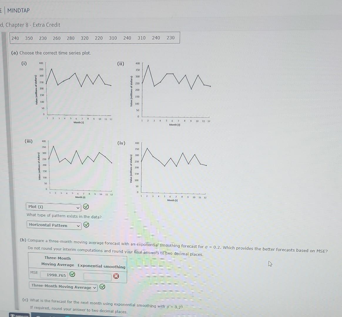 Solved (a) Choose the correct time series plot. (i) (ii) | Chegg.com