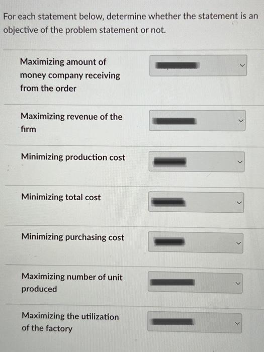Solved For each statement below, determine whether the | Chegg.com