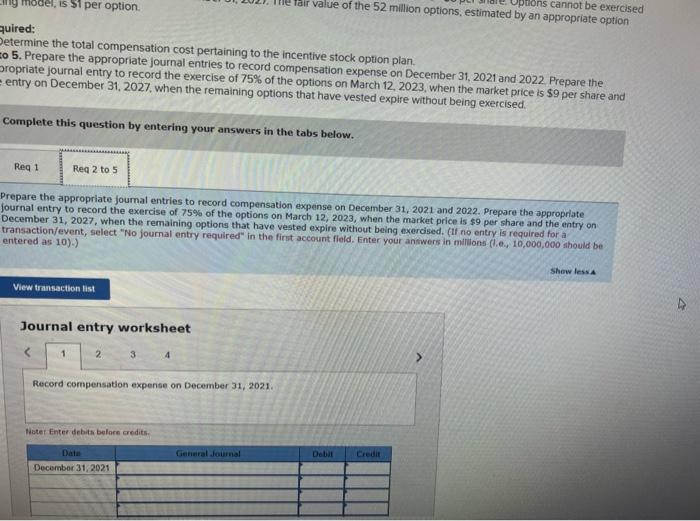 Solved Exercise 19-8 (Algo) Stock options exercise; | Chegg.com