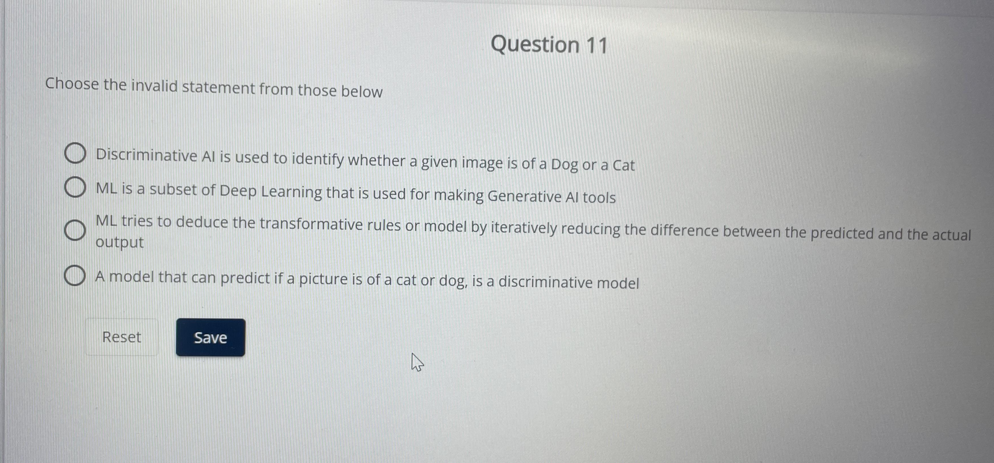 Solved Question 11Choose the invalid statement from those | Chegg.com