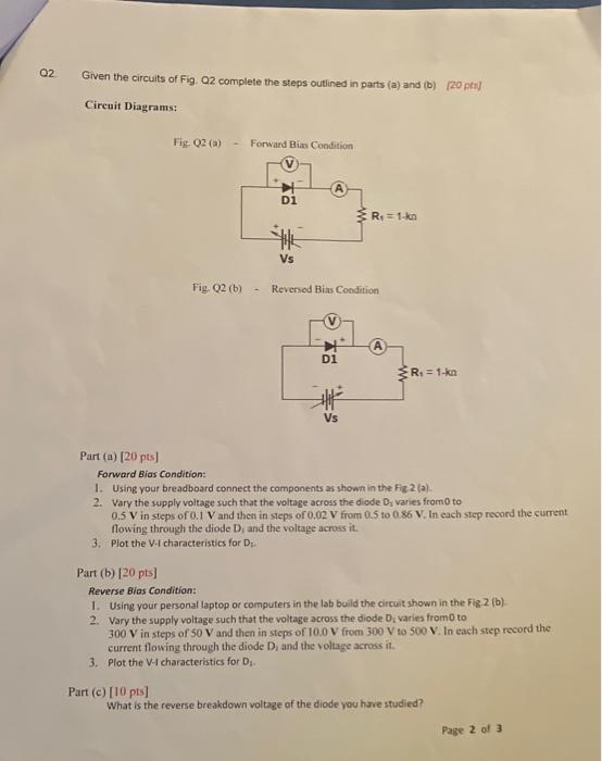 Solved O2 Given the circuits of Fig. 02 complete the steps | Chegg.com
