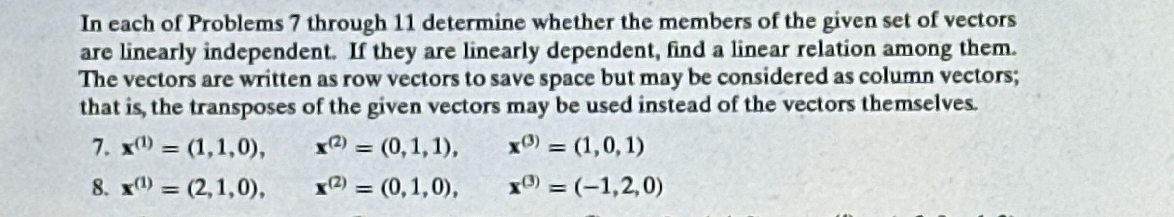 Solved In each of Problems 7 ﻿through 11 ﻿determine whether | Chegg.com