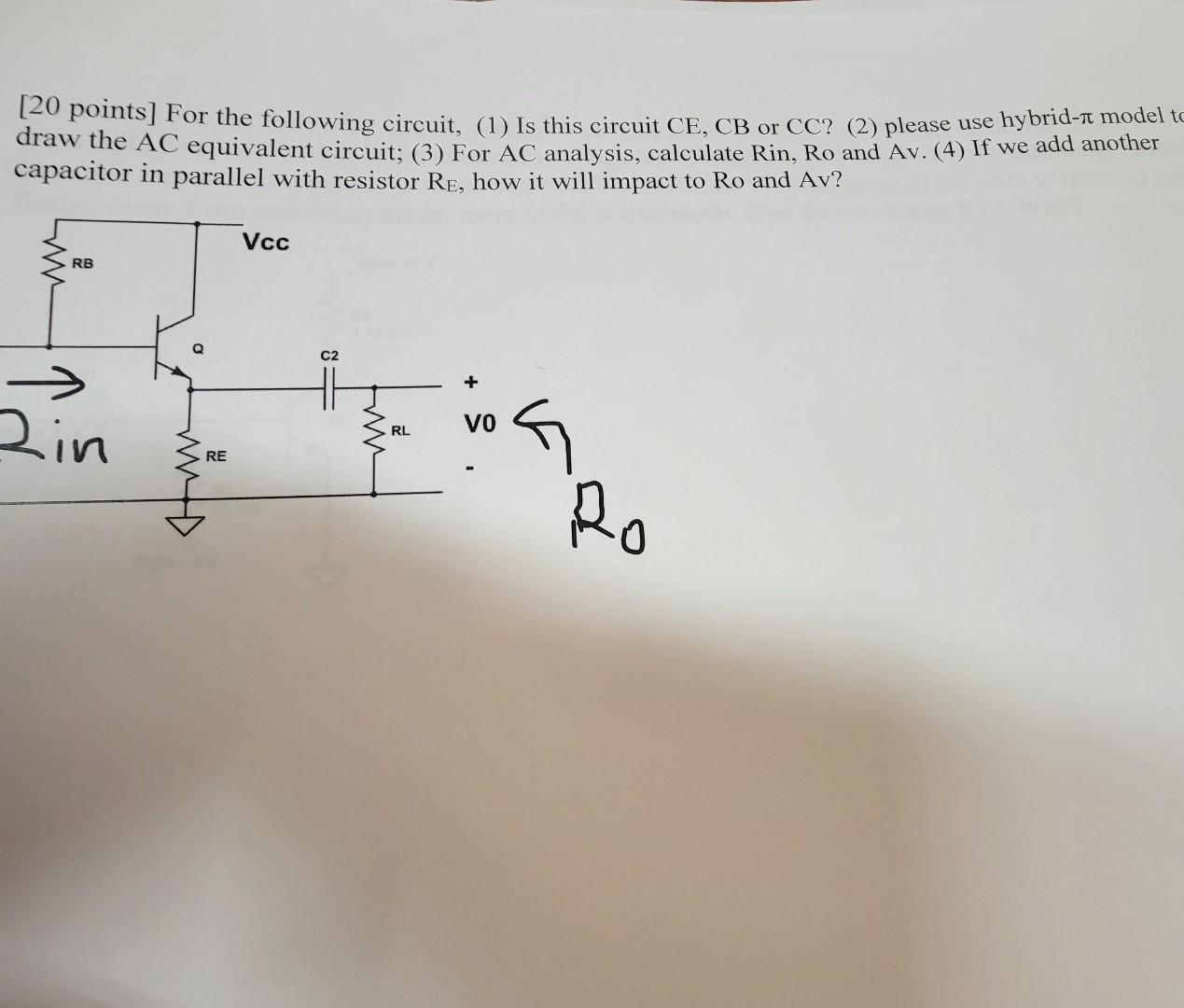 Solved [20 points] For the following circuit, (1) Is this | Chegg.com