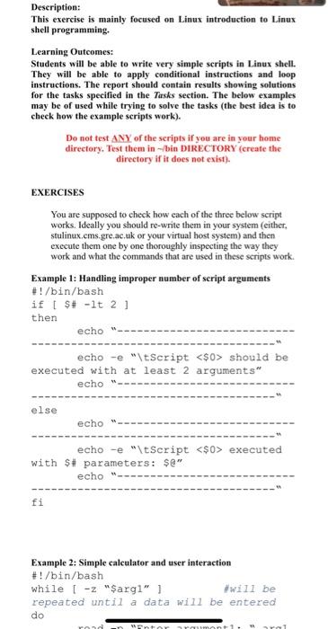 Solved Description: This exercise is mainly focused on Linux | Chegg.com