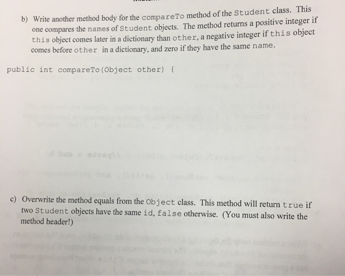 Solved 2) Questions 2a-2c involve the Student class that is | Chegg.com