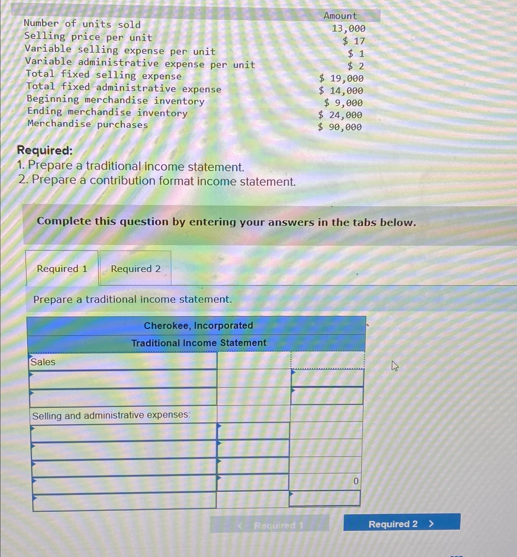 Solved Number of units soldSelling price per unitVariable | Chegg.com