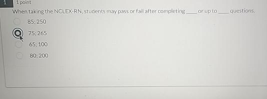 Solved 11 ﻿pointWhen taking the NCLEX-RN, ﻿students may pass | Chegg.com