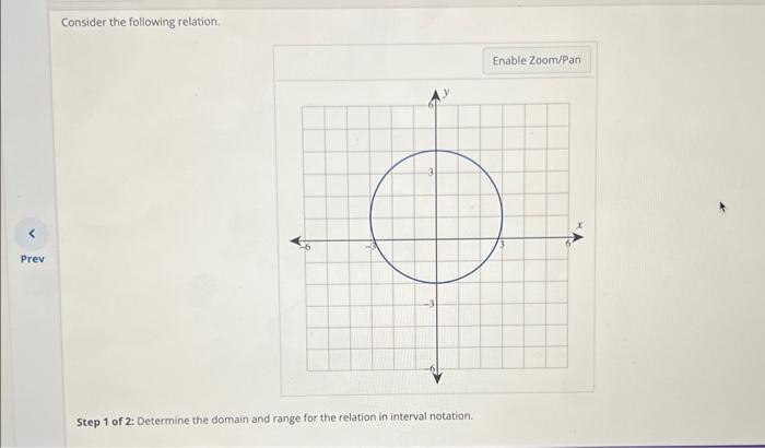 Solved Consider the following relation. Step 1 of 2: | Chegg.com