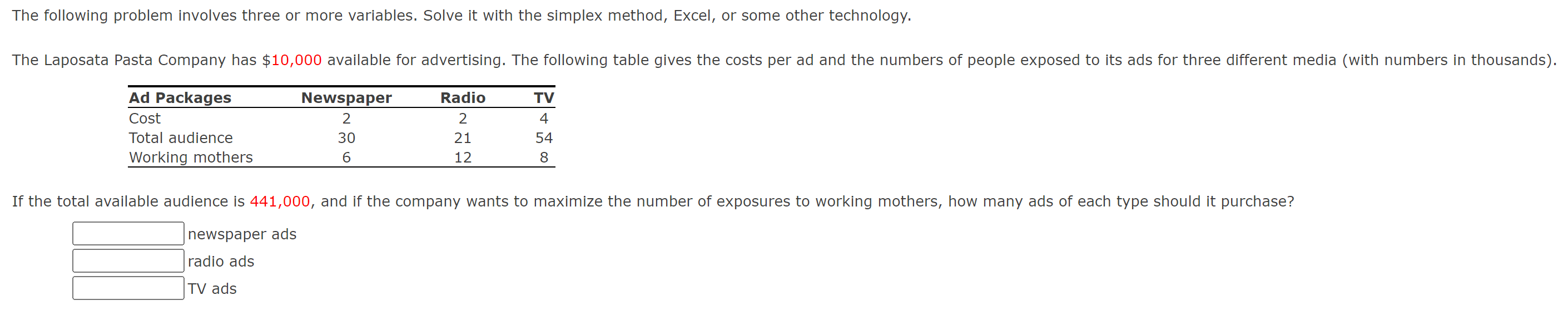 Solved The following problem involves three or more | Chegg.com