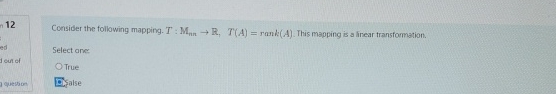 Solved 12Consider the following mapping. | Chegg.com
