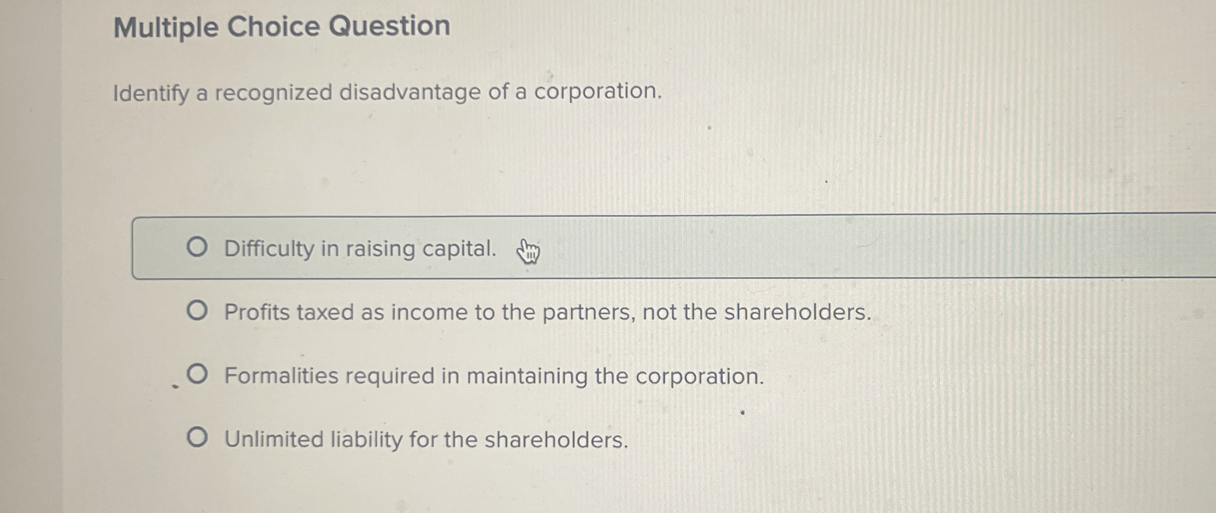 Solved Multiple Choice QuestionIdentify a recognized | Chegg.com