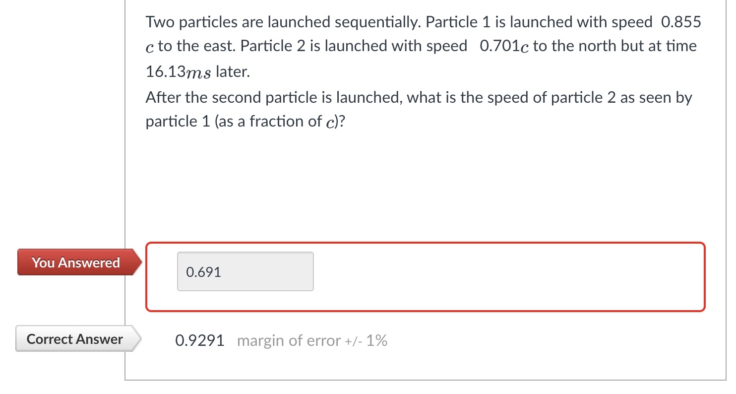 Solved Two particles are launched sequentially. Particle 1 | Chegg.com
