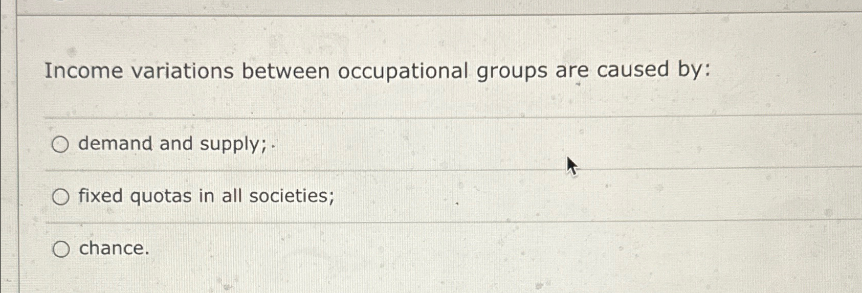 Solved Income variations between occupational groups are | Chegg.com