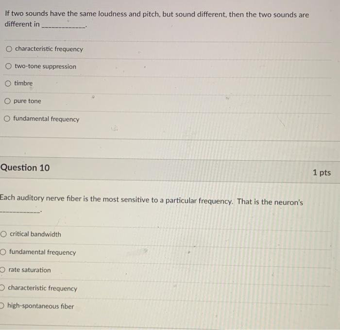 Solved If two sounds have the same loudness and pitch, but | Chegg.com