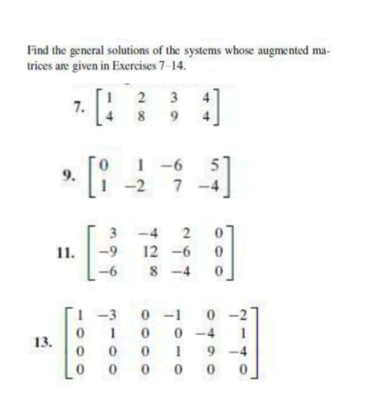 Solved Find the general solutions of the systems whose | Chegg.com