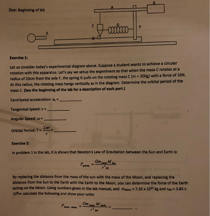 Solved Exercise 1: consider today's experimental diagram | Chegg.com