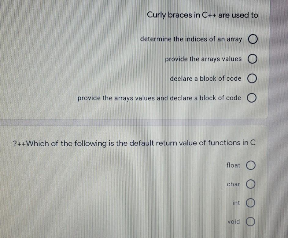 Solved Curly braces in C++ are used to determine the indices | Chegg.com