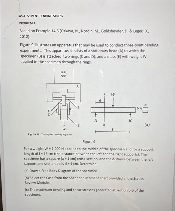 Solved ASSESSSMENT BENDING STRESS PROBLEM 1 Based on Example | Chegg.com