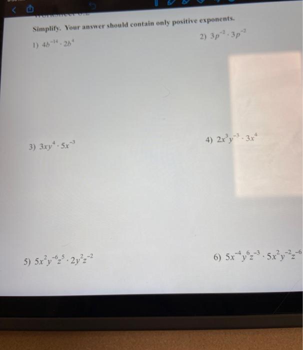 Solved Simplify. Your answer should contain only positive | Chegg.com