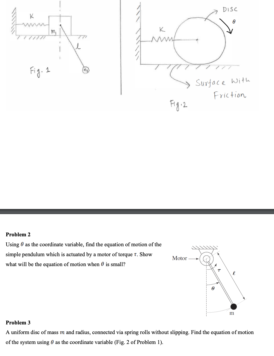 Problem 3A uniform disc of mass m ﻿and radius, | Chegg.com