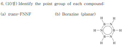 (10점) ﻿Identify the point group of each compound:(a) | Chegg.com