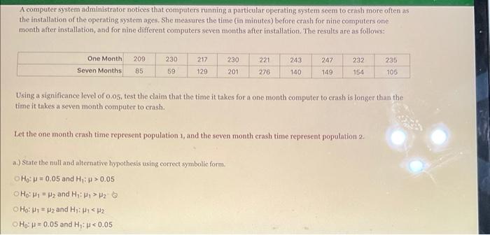 Solved A computer system administrator notices that | Chegg.com