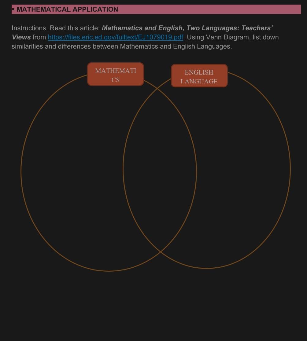 Solved - MATHEMATICAL APPLICATION Instructions. Read this | Chegg.com
