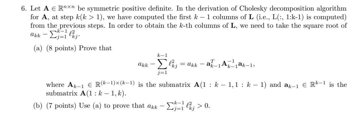 Let AinRn×n ﻿be symmetric positive definite. In the | Chegg.com