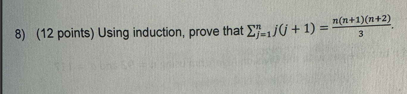 Solved (12 ﻿points) ﻿Using induction, prove that | Chegg.com