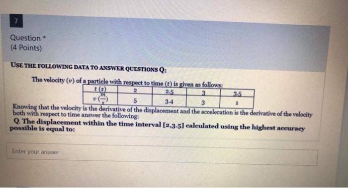 Solved USE THE FOLLOWING DATA TO ANSWER QUESTIONS Q: The | Chegg.com